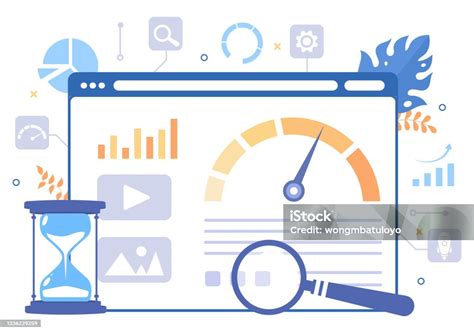 서버 웹 프로그래밍 모바일 앱 개발 및 페이지 소프트웨어로 웹 사이트 로딩 속도 최적화 배경 벡터 일러스트레이션 데이터에 대한 스톡 벡터 아트 및 기타 이미지 Istock