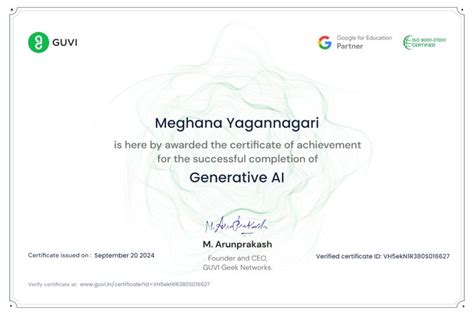 Completed Generative Ai Course At Iitm Meghana Yagannagari Posted On