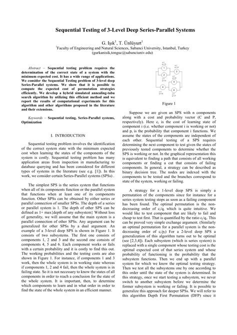 Pdf Sequential Testing Of 3 Level Deep Series Parallel Systems