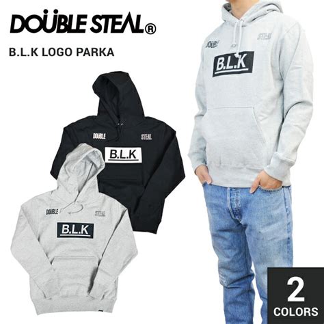 楽天市場割引クーポン配布中 DOUBLE STEAL BLACK ダブルスティール ブラック B L K LOGO SWEAT