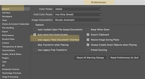 Solved Why Is The Use Legacy New Document Greyed Ouit No Adobe