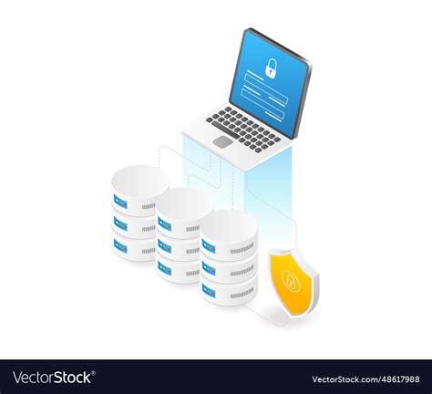 Professional Computer Network Database Server Vector Image
