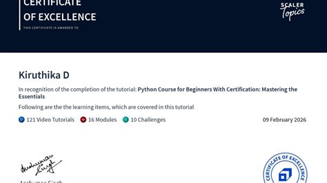 Python Certification Journey