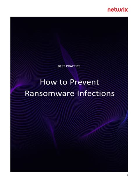 How To Prevent Ransomware Infections Pdf