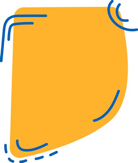 Quote Text Bubble Freestyle Shape Abstract With Yellow Color And Blue Line 12664806 Png