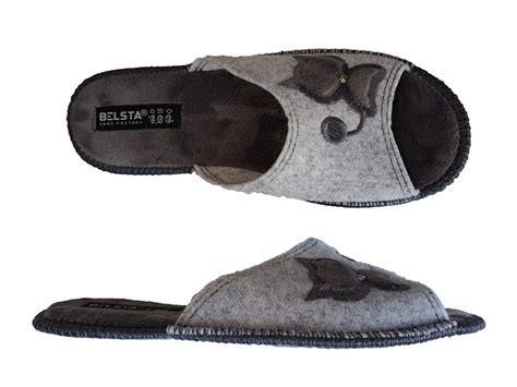 Кімнатні безшумні паркетні капці Белста B94 6 Котик сірі 41 Оригінальне взуття Rozetka