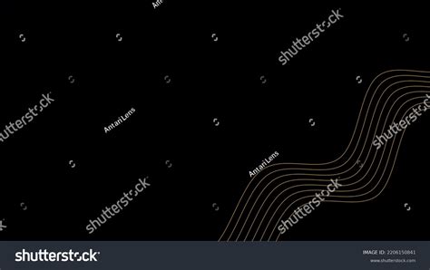 Elegant Black Background Golden Wave Pattern Stock Illustration 2206150841 Shutterstock