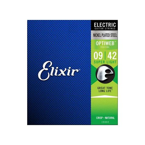 E19002 Optiweb Elixir Superlight Electric Guitar Strings 9 42