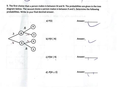 solved 9 the first choice that a person makes is between m and n the