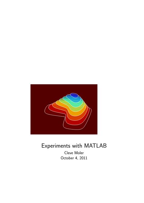 Pdf Experiments With Matlab