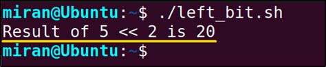 Bitwise Shift Operator In Bash Script 3 Examples Linuxsimply