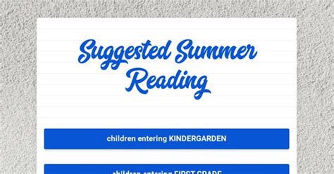 Suggested Summer Reading Smore Newsletters