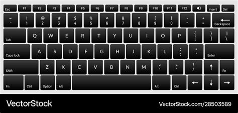 Laptop Keyboard Computer Isolated Black Key Button