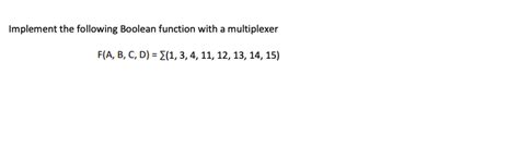 Solved Using A Decoder And External Gates Design The