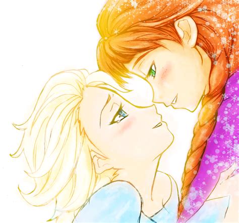 Elsanna Beautiful Anime Disney Art Fan Art