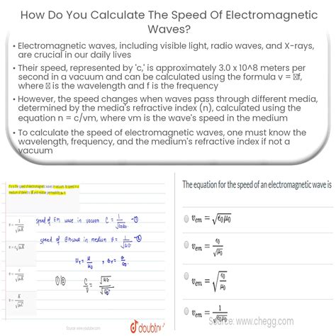 how do you calculate the speed of electromagnetic waves electricity