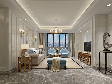 现代简约风格客厅室内设计效果图高清图片下载 正版图片500591923 摄图网