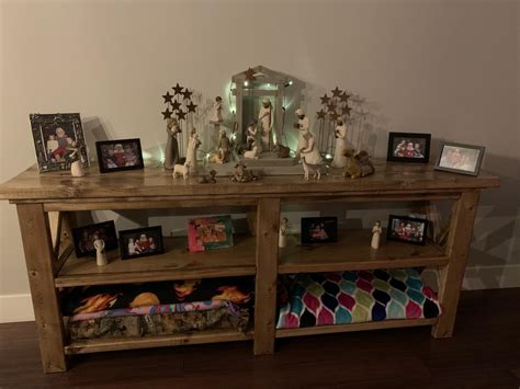 Rustic X Console Table Ana White