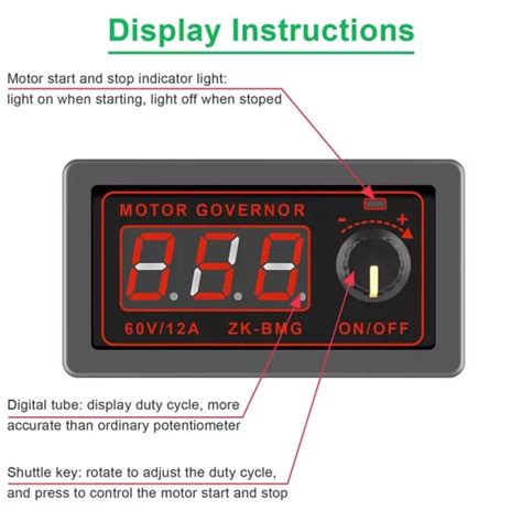 Easy Adjustment Of Duty Cycle With Digital Encoder Dc 12v 24v 60v 500w 32 15 Picclick Au