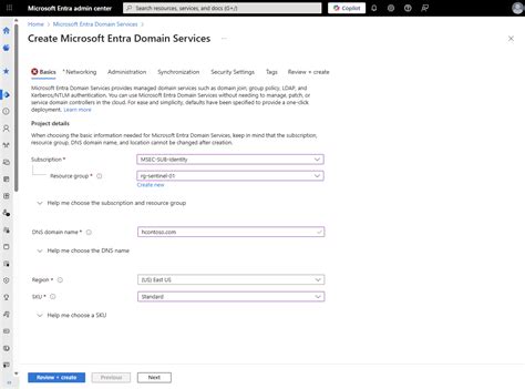 チュートリアル Microsoft Entra Domain Services マネージド ドメインを作成する Microsoft Entra Id Microsoft Learn