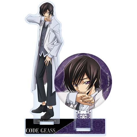 Code Geass Lelouch Of The Rebellion Acrylic Stand And Tin Badge Set