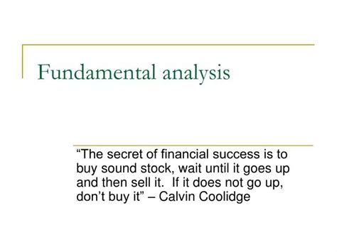 Ppt Fundamental Analysis Powerpoint Presentation Free Download Id