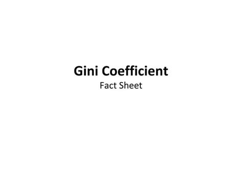 Gini Coefficient Ppt