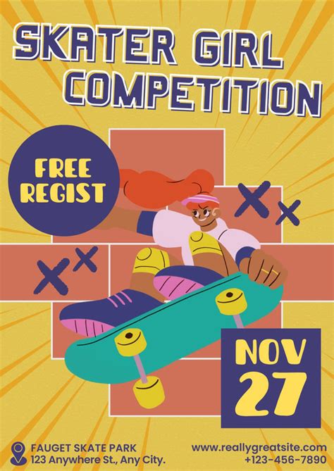 Free Printable And Editable Skate Poster Templates Canva