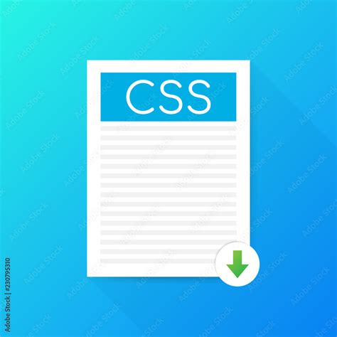 Download Css Button Downloading Document Concept File With Css Label