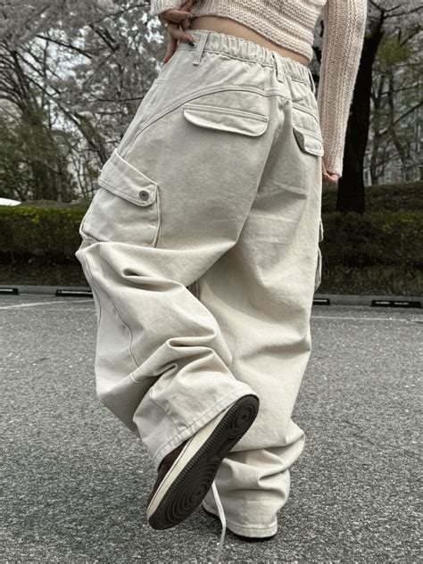 [핏보장 뒷밴딩 ]러브 커브 포인트 언발 포켓 포인트 벌룬 와이드 팬츠 2color 4 6일 여유주문 에이블리