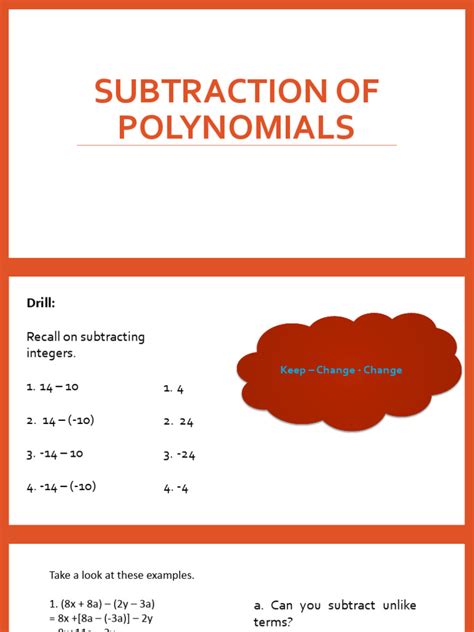 Subtraction Of Polynomials Pdf