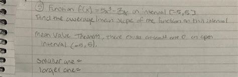 Solved 5 Function Fx5x3−3x In Interval −55 Tind The