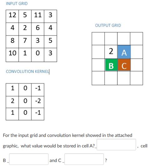 Solved Input Gridconvolution Kernelfor The Input Grid And