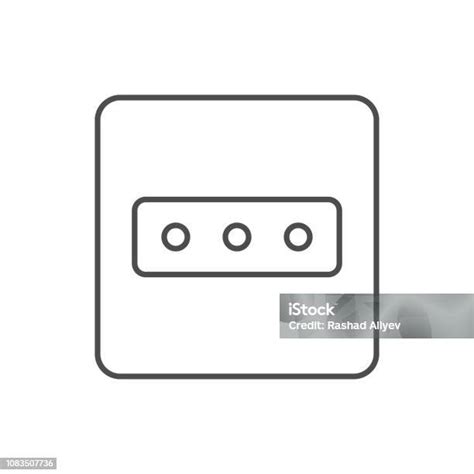 전기 콘센트 아이콘입니다 모바일 개념 및 웹 애플 리 케이 션 아이콘에 대 한 웹의 요소입니다 웹사이트 디자인 및 개발 응용 프로그램 개발에 대 한 얇은 라인 아이콘 0명에