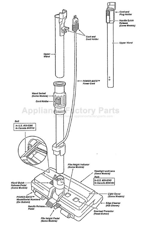 Parts For 116 26212690 Kenmore Vacuum Cleaners