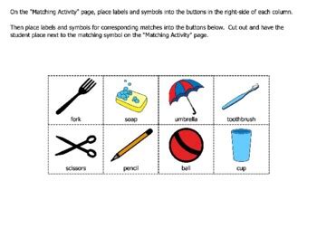 Object Function Matching Worksheet By CoffeeWineAndSpeech TPT