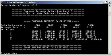 Compound Interest Solver Version 10 Sourcecodester