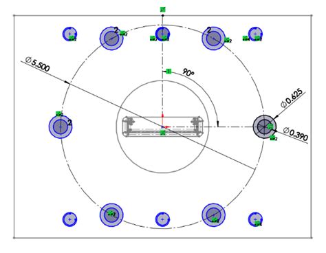 68 Counterbore And Clearance Holes On A Rectangular Transition Plate