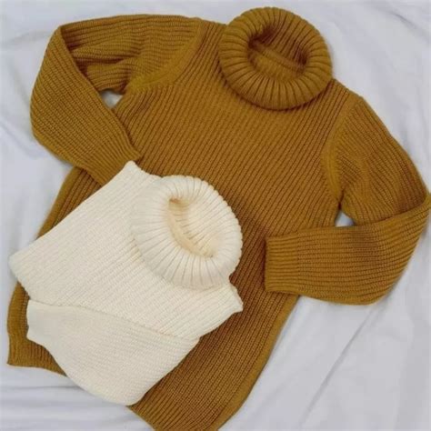 کمدا قیمت و خرید بافت بلند یقه اسکی رنگ ابی، و شیری سایز فری سایز من