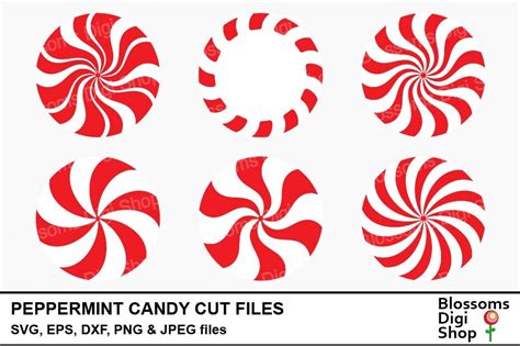 Peppermint Candy Circles Graphic By Blossomsdigishop · Creative Fabrica