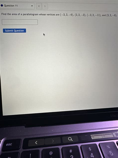 Solved Find The Area Of A Parallelogram Whose Vertices Are