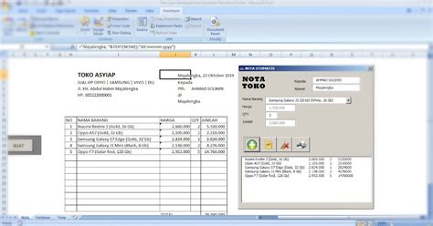 Cara Membuat Nota Otomatis Pake Excel Aplikasi Free 300 Rumus Excel