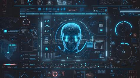 ai artificial intelligence concept deep learning gui stock illustration
