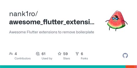 Github Nank1roawesomeflutterextensions Awesome Flutter Extensions To Remove Boilerplate