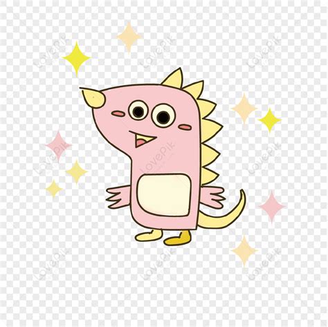 손으로 그린 만화 작은 공룡 장식 Png 일러스트 무료 다운로드 Lovepik