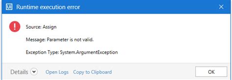 Assign Activity Try Catch Doesnt Catch The Exception Job Stopped