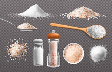 Premium Vector Realistic Salt Edible Food Seasoning In Glass Bottle