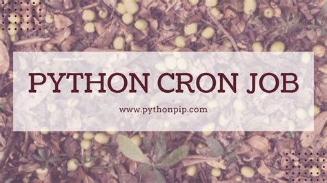 Python Cron Job With Example