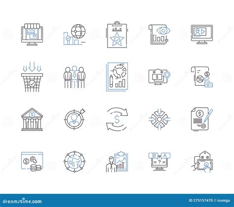 Online Stores Outline Icons Collection E Commerce Shopping Stores Online Marketplace