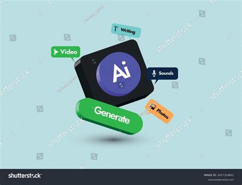Ai Concept Artificial Intelligence Concept Button Stock Vector Royalty